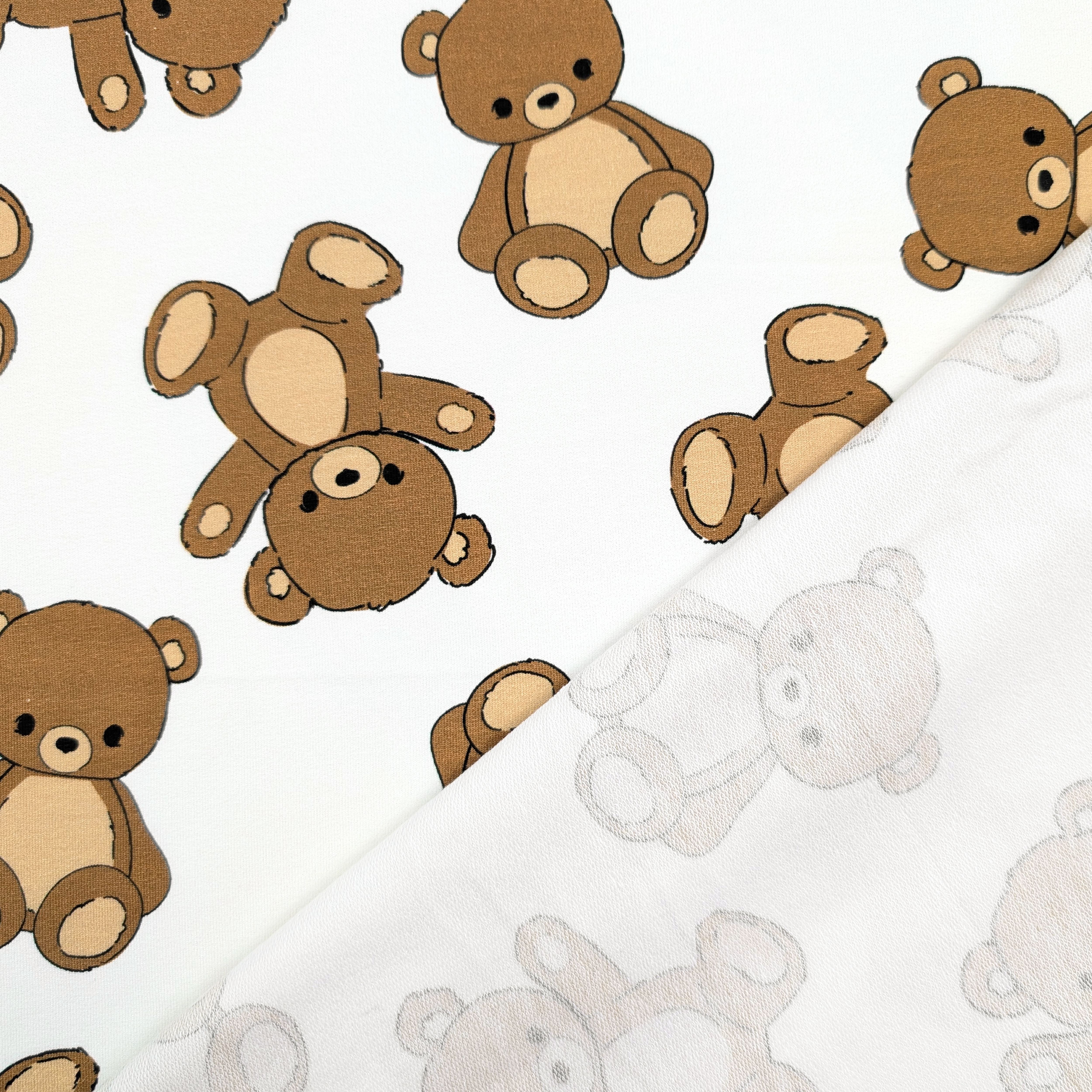 Sweatshirt French Terry Bears White Background