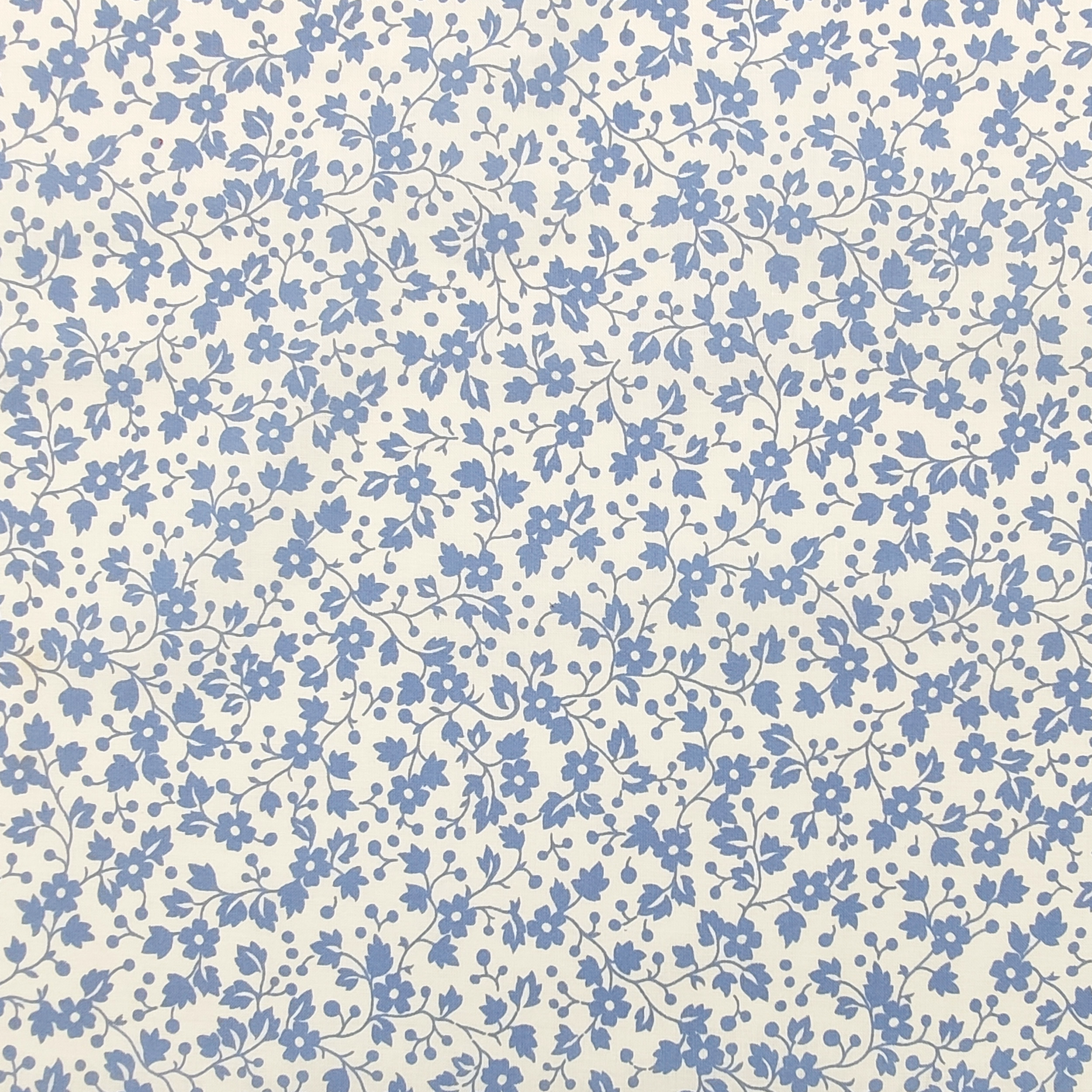 Dressmaking Light Blue Flowers Cotton Fabric