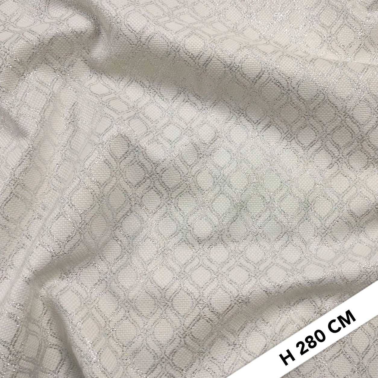 Jacquard Geometric Print Silver