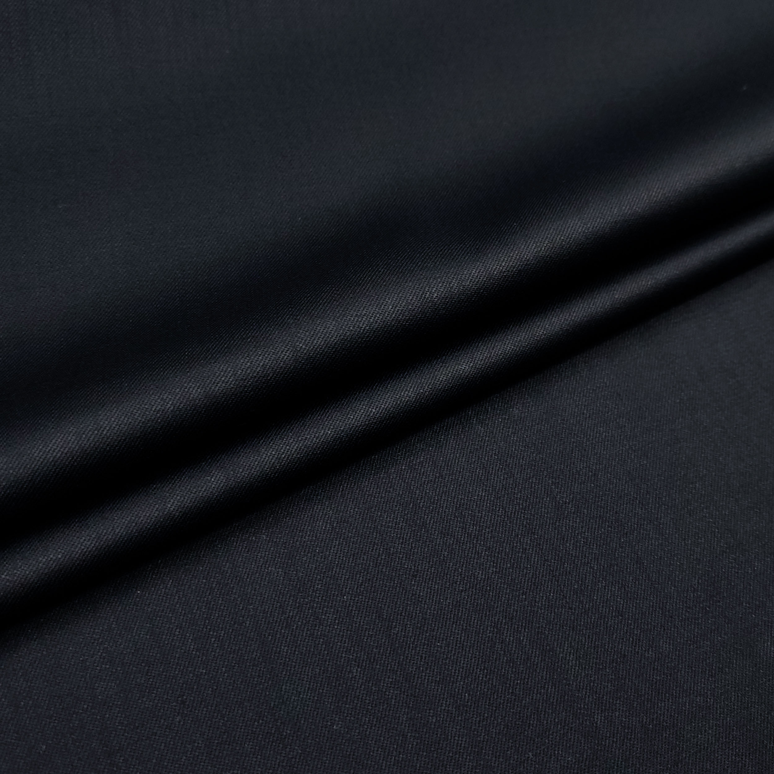 Dark Blue Pure Wool Gabardine Fabric