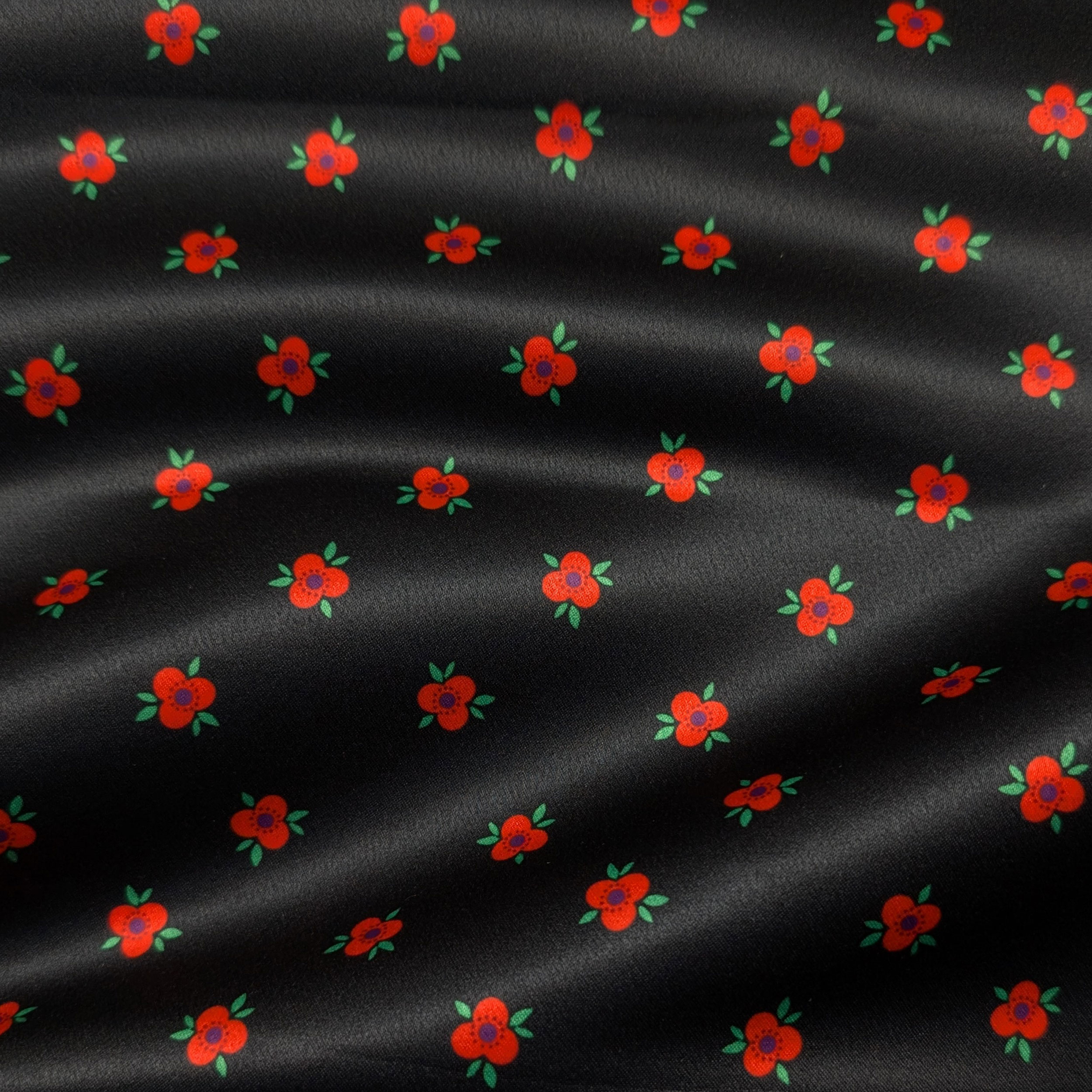 Black Duchesse Red Flowers | Panini