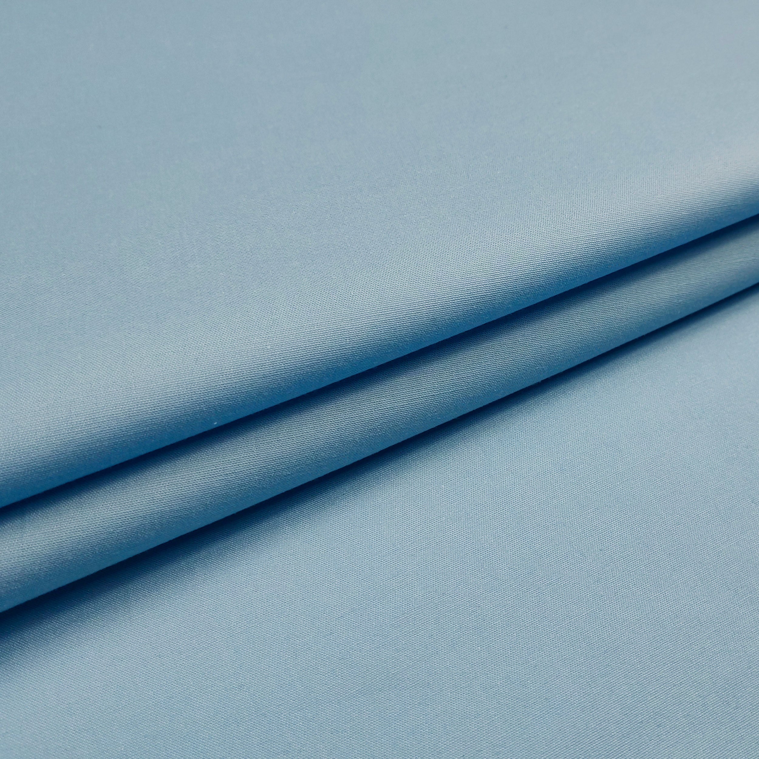 Sky Blue Stretch Cotton Gabardine Fabric