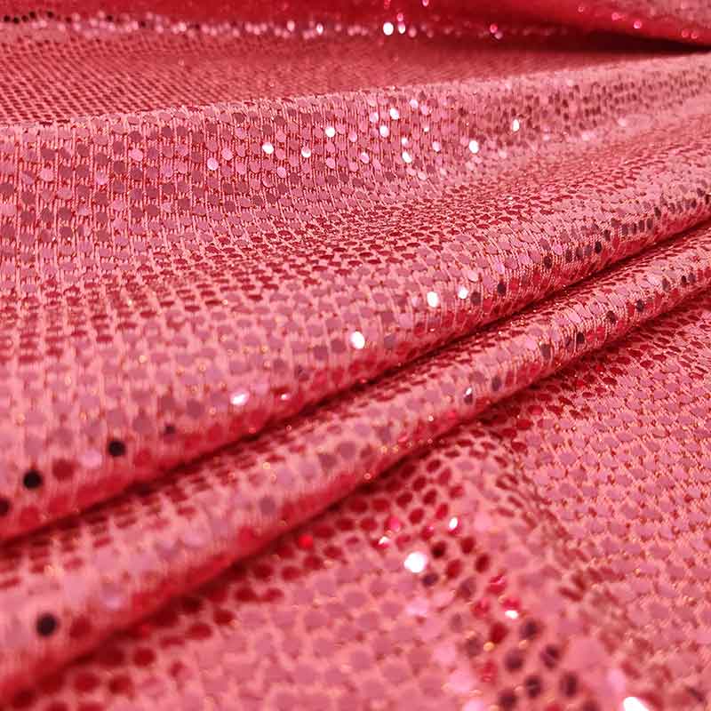 Salmon Sequin Fabric for Dressmaking Online