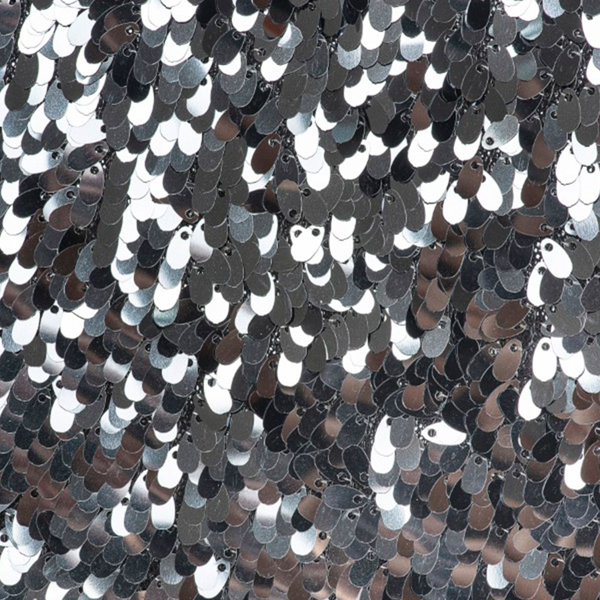 Silver Tear Drop Sequins Fabric for Tailoring