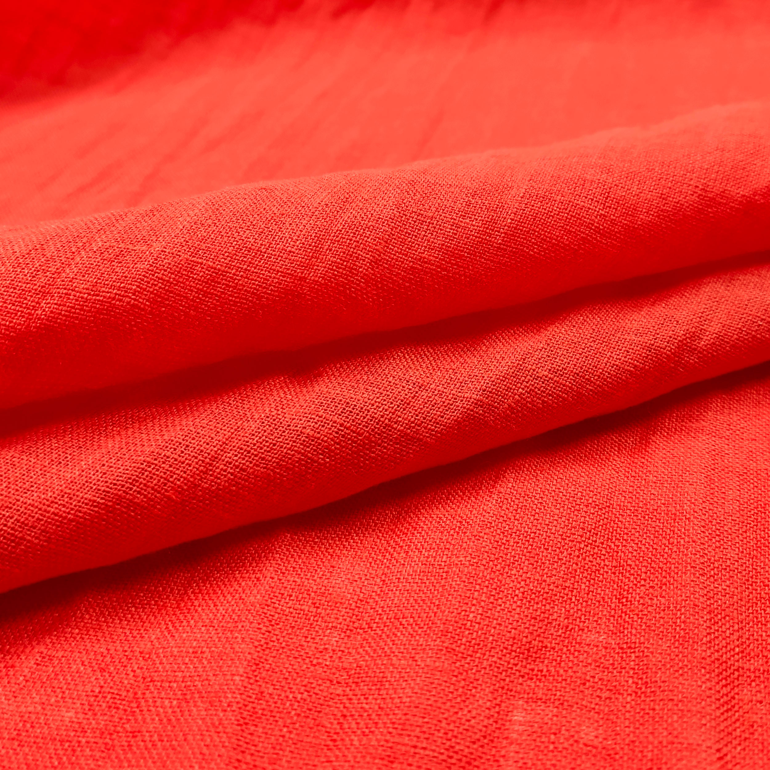 Orange Natural Linen Fabric