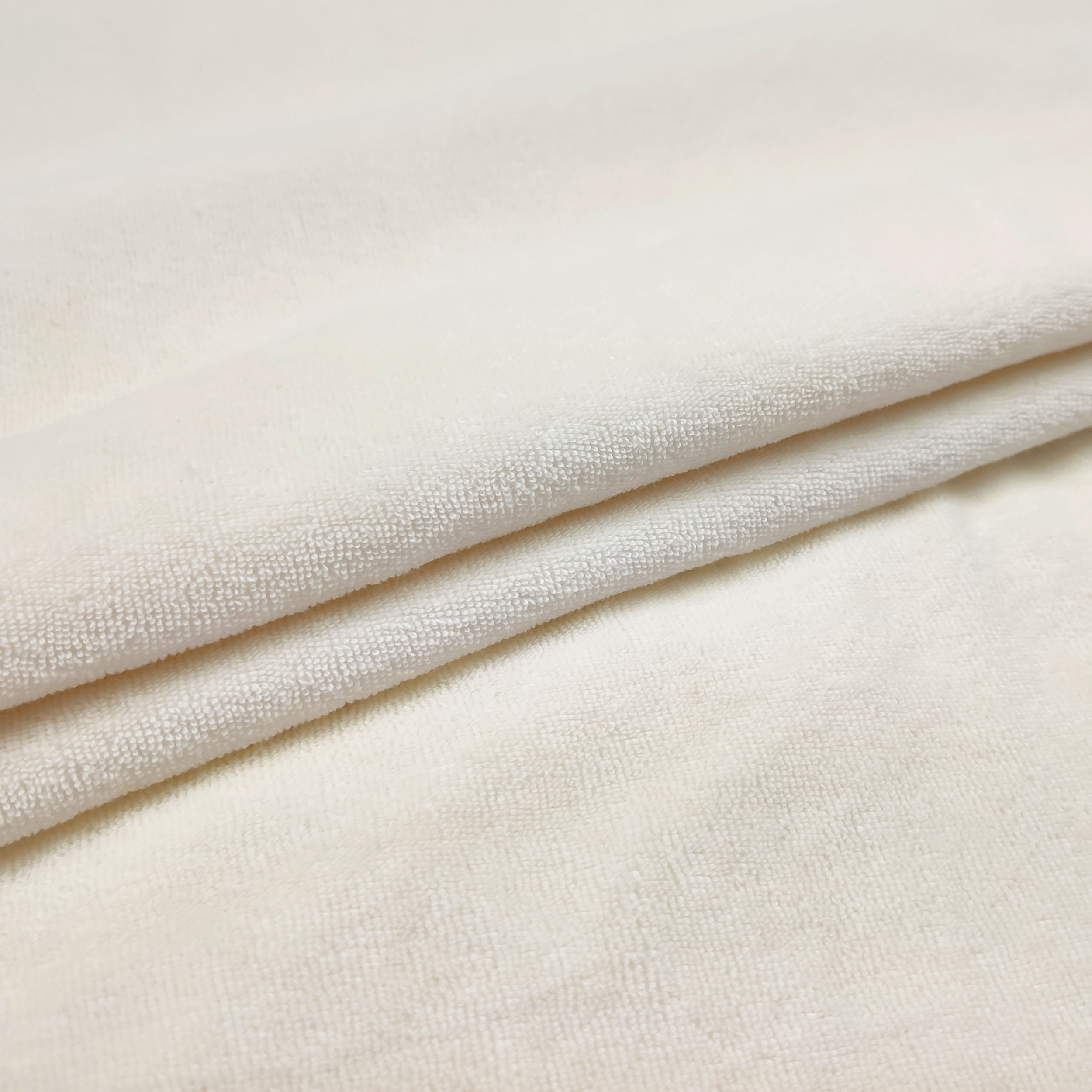 Cream Baby Cotton Terry Fabric