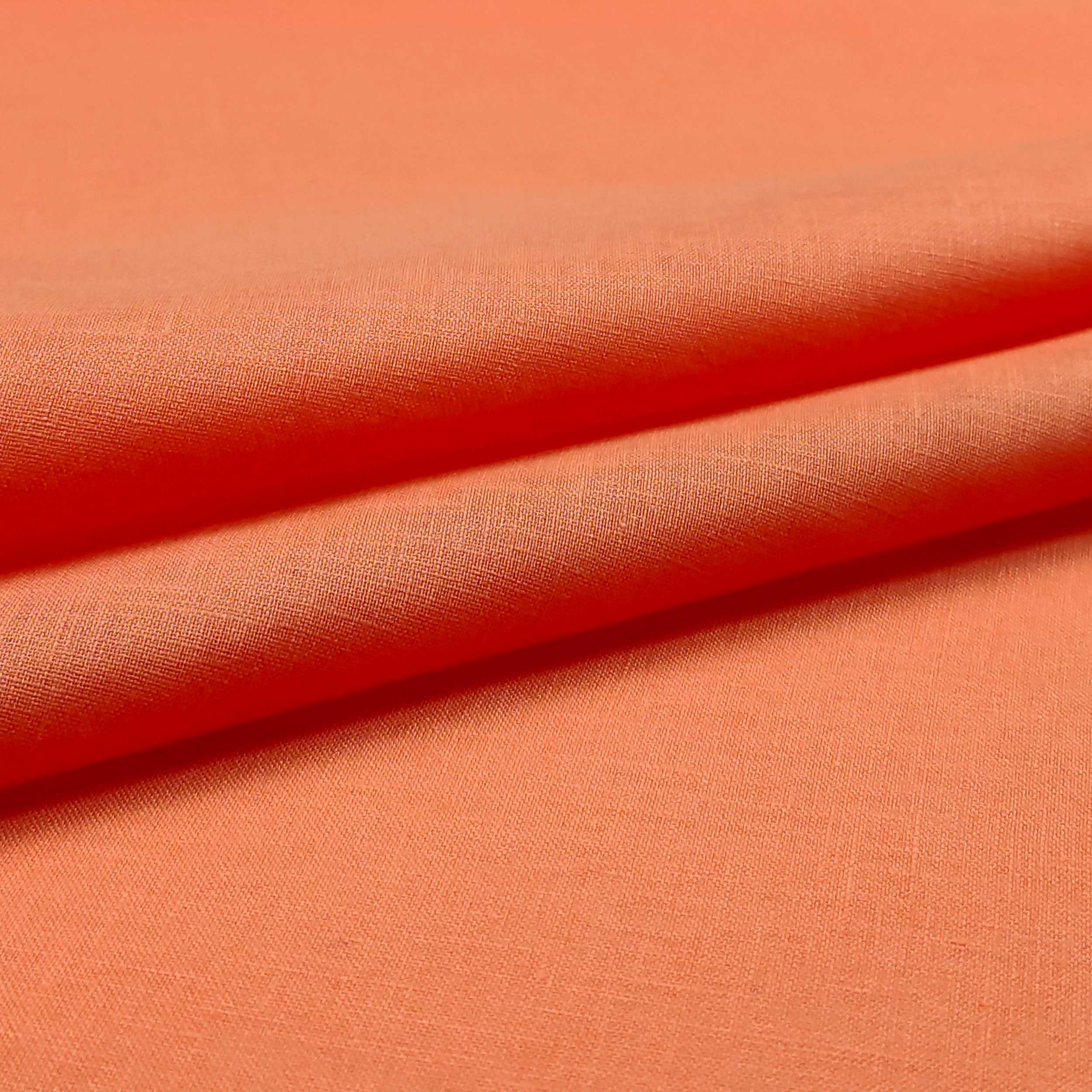 Salmon Natural Linen Fabric