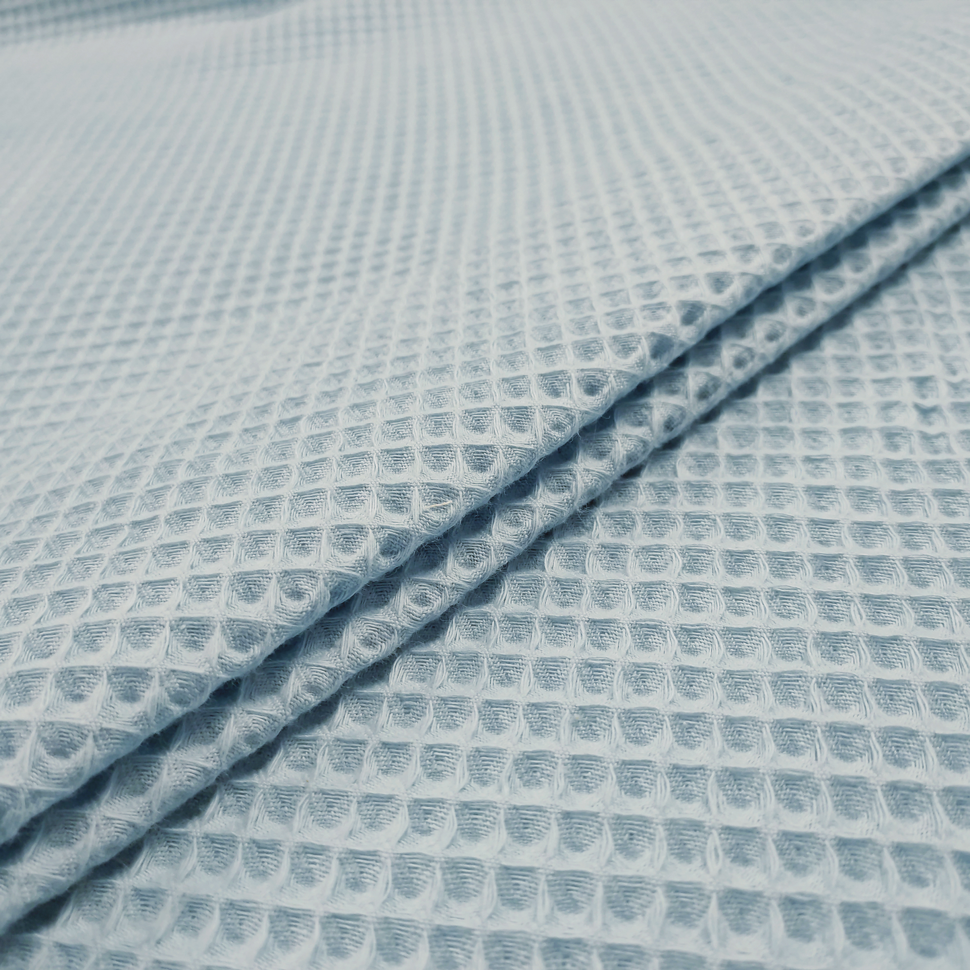 Sky Blue Waffle Fabric