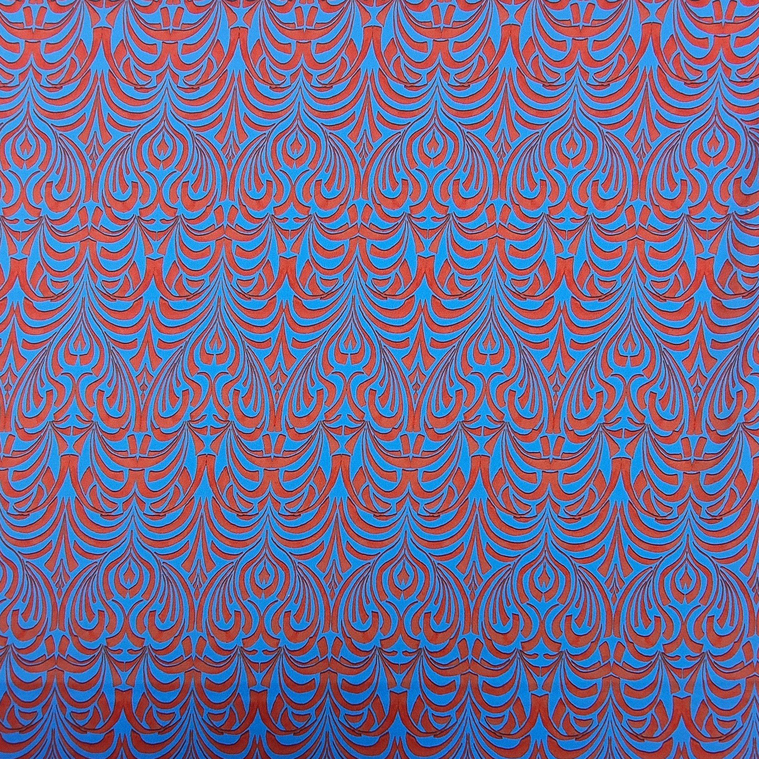 Arabesque Print Satin Fabric