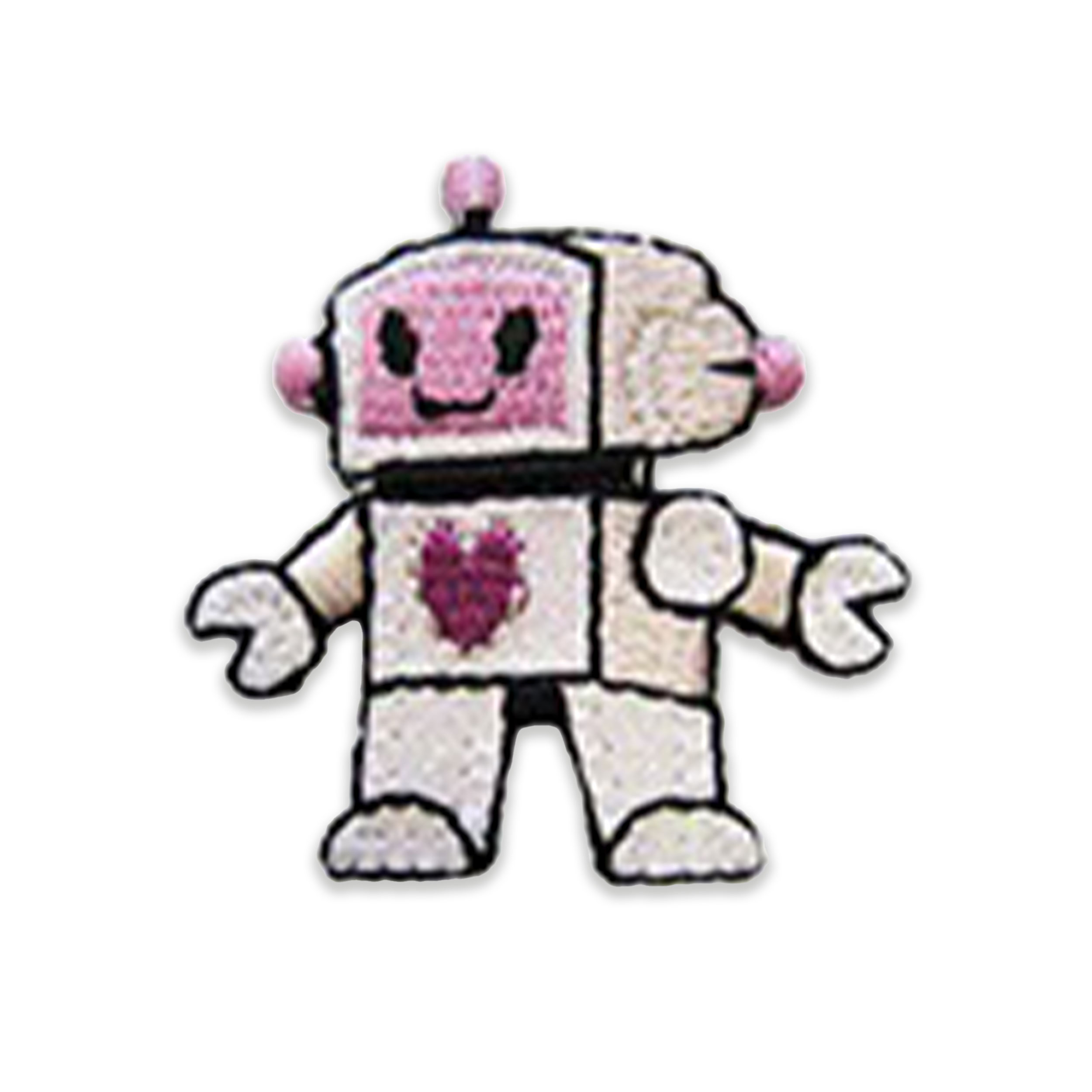 Parche termoadhesivo Glitter Pink Robot 'Love