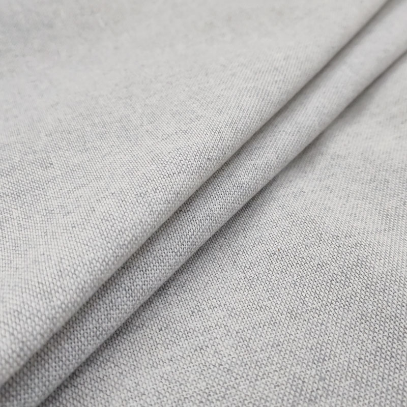 Pale Grey Furnishing Cotton Half Panama Fabric