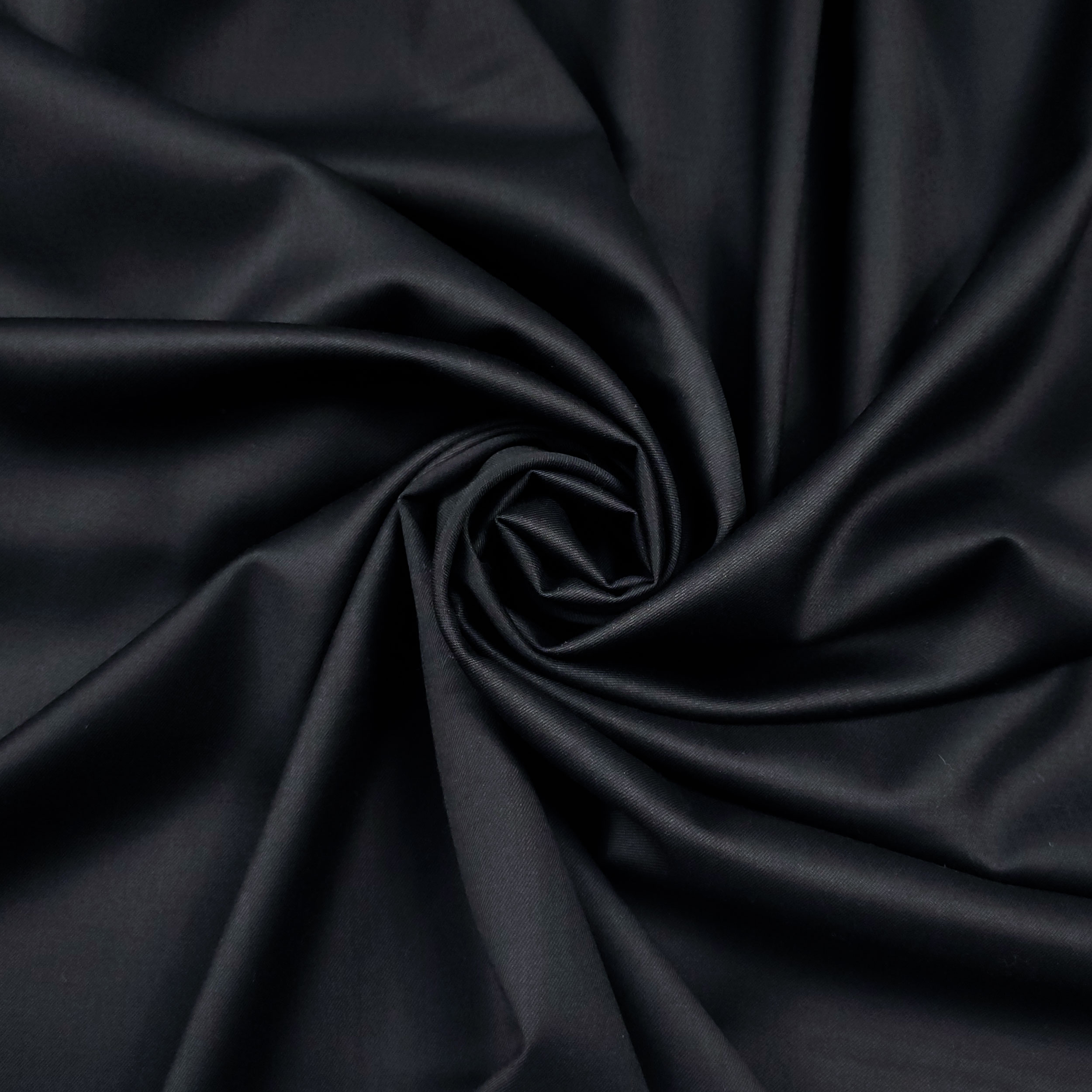 Dark Blue Pure Wool Gabardine Fabric