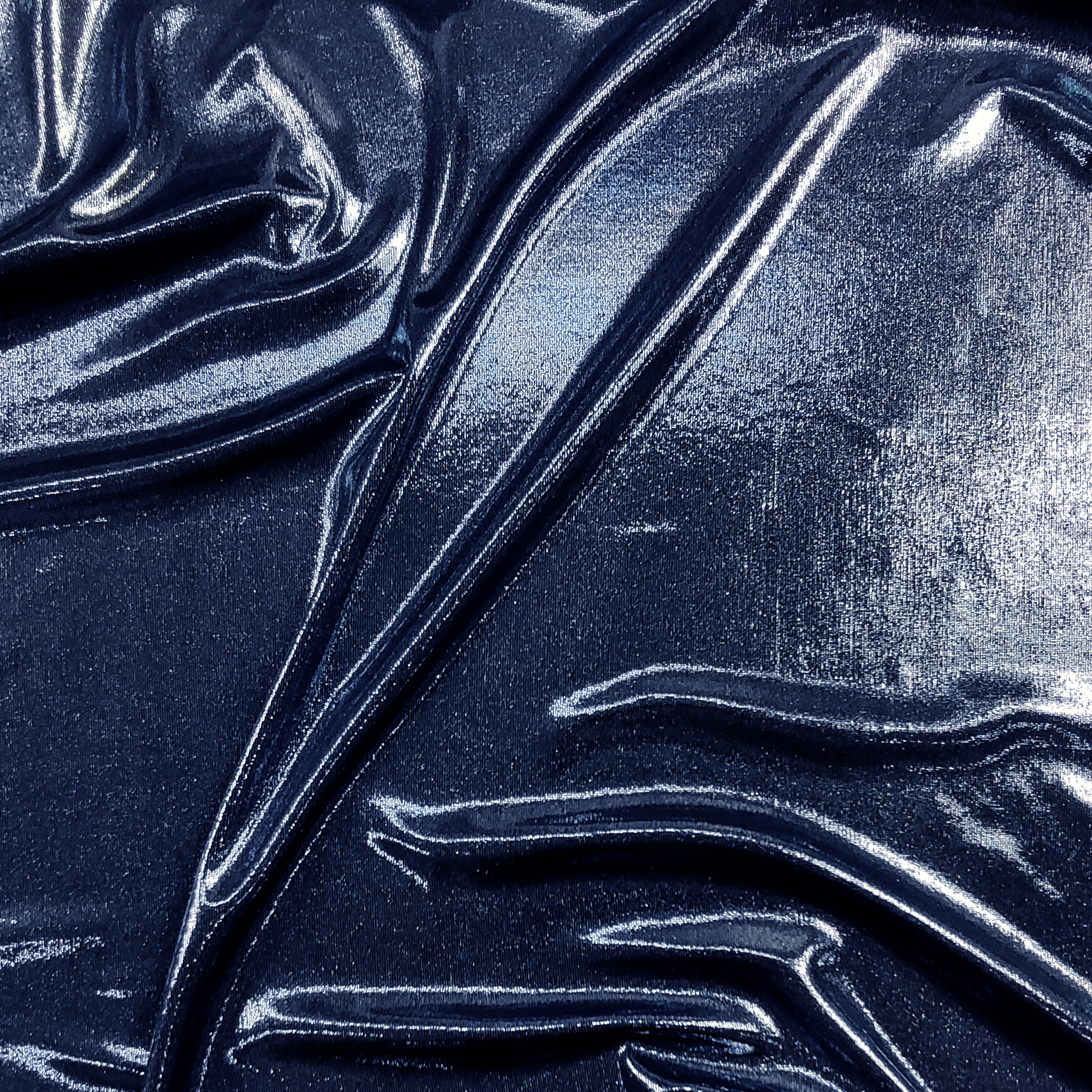 Apparel Fabric Coated Jersey Blue Lurex