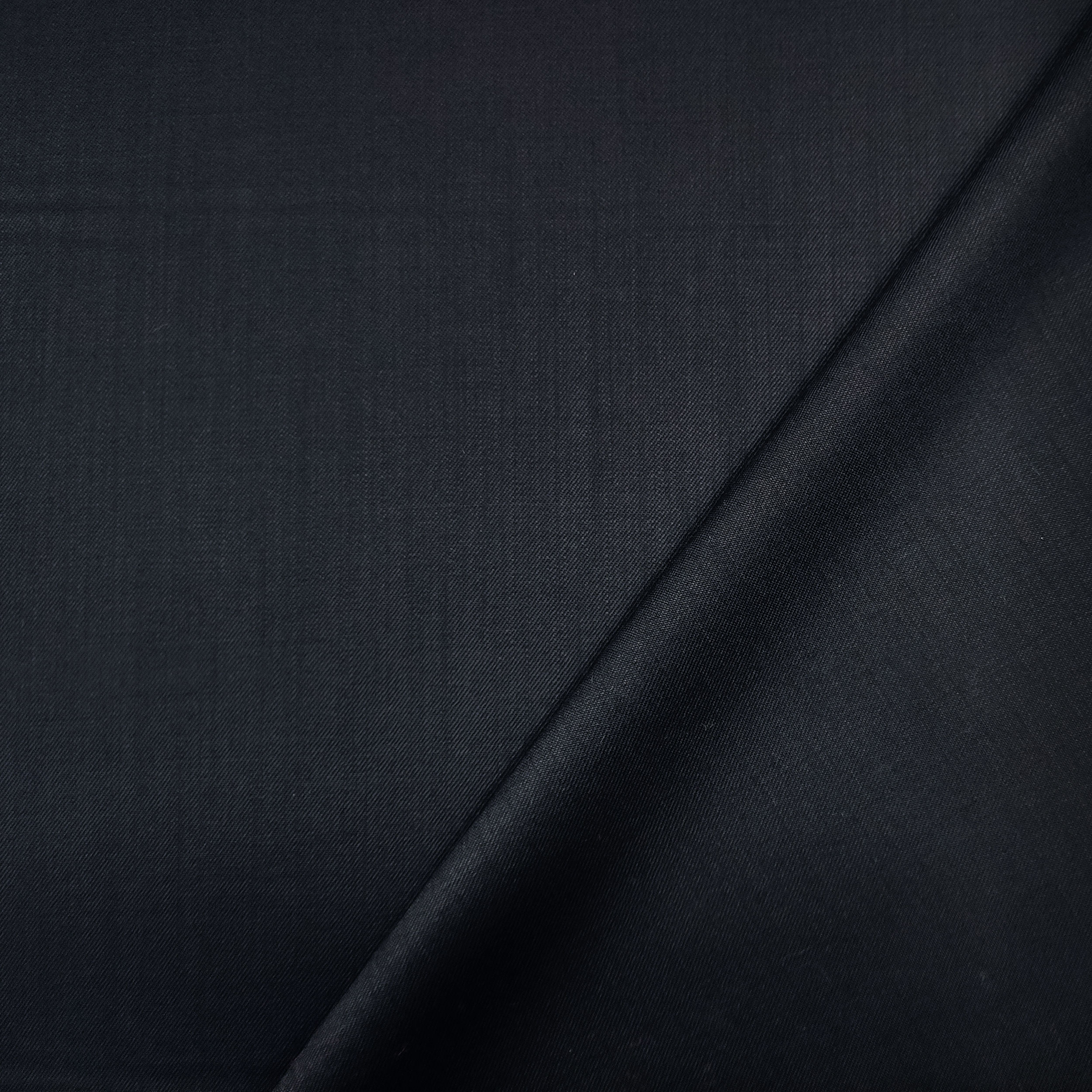 Dark Blue Pure Wool Gabardine Fabric