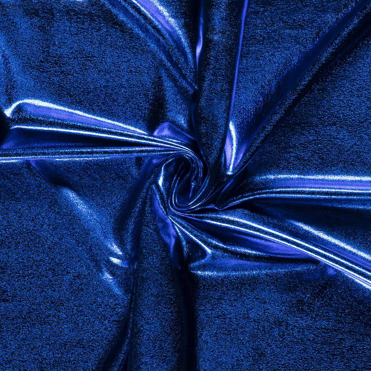 Cornflower blue Metallic Foiled Spandex Fabric