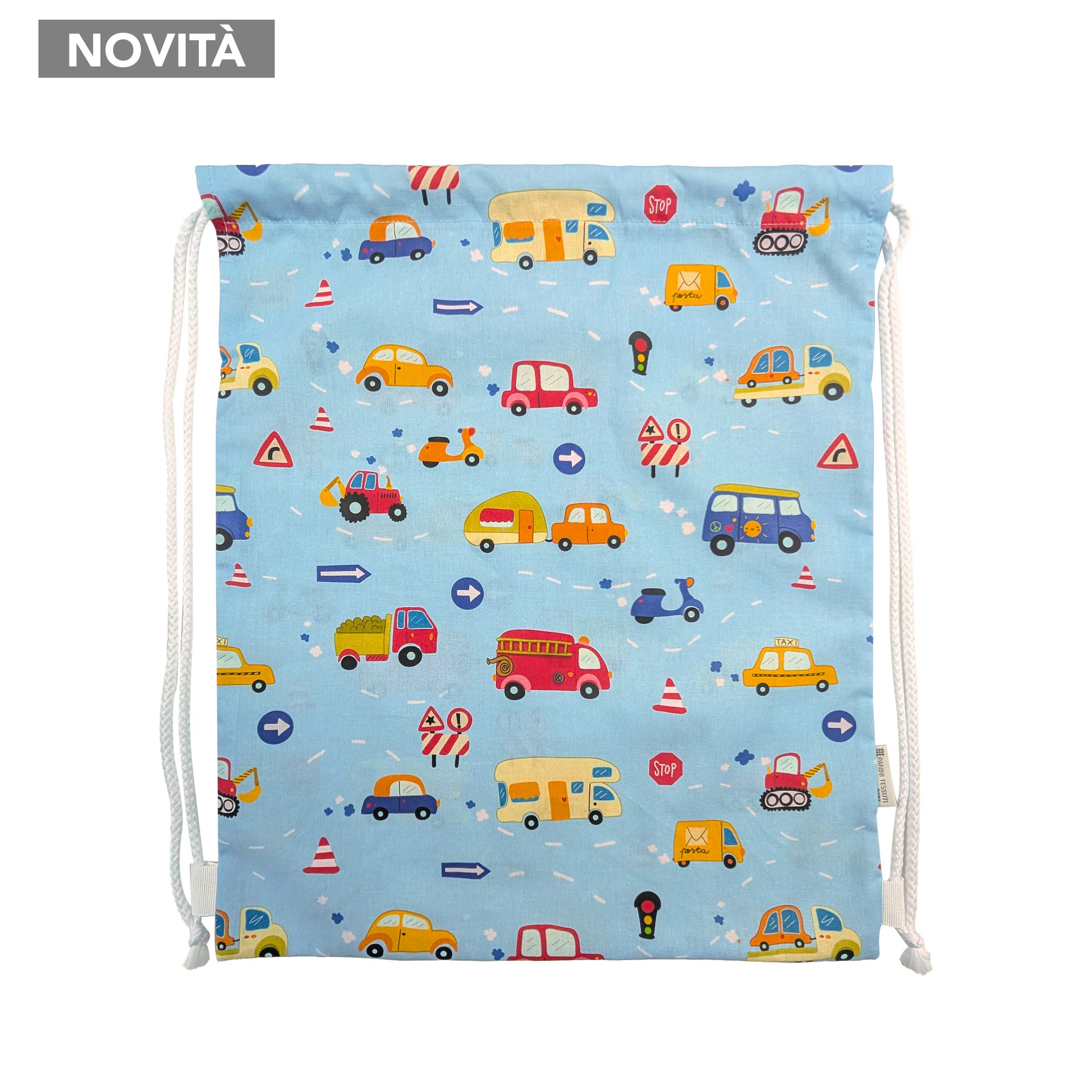 Backpack Kindergarten Cars Light Blue Background | Panini