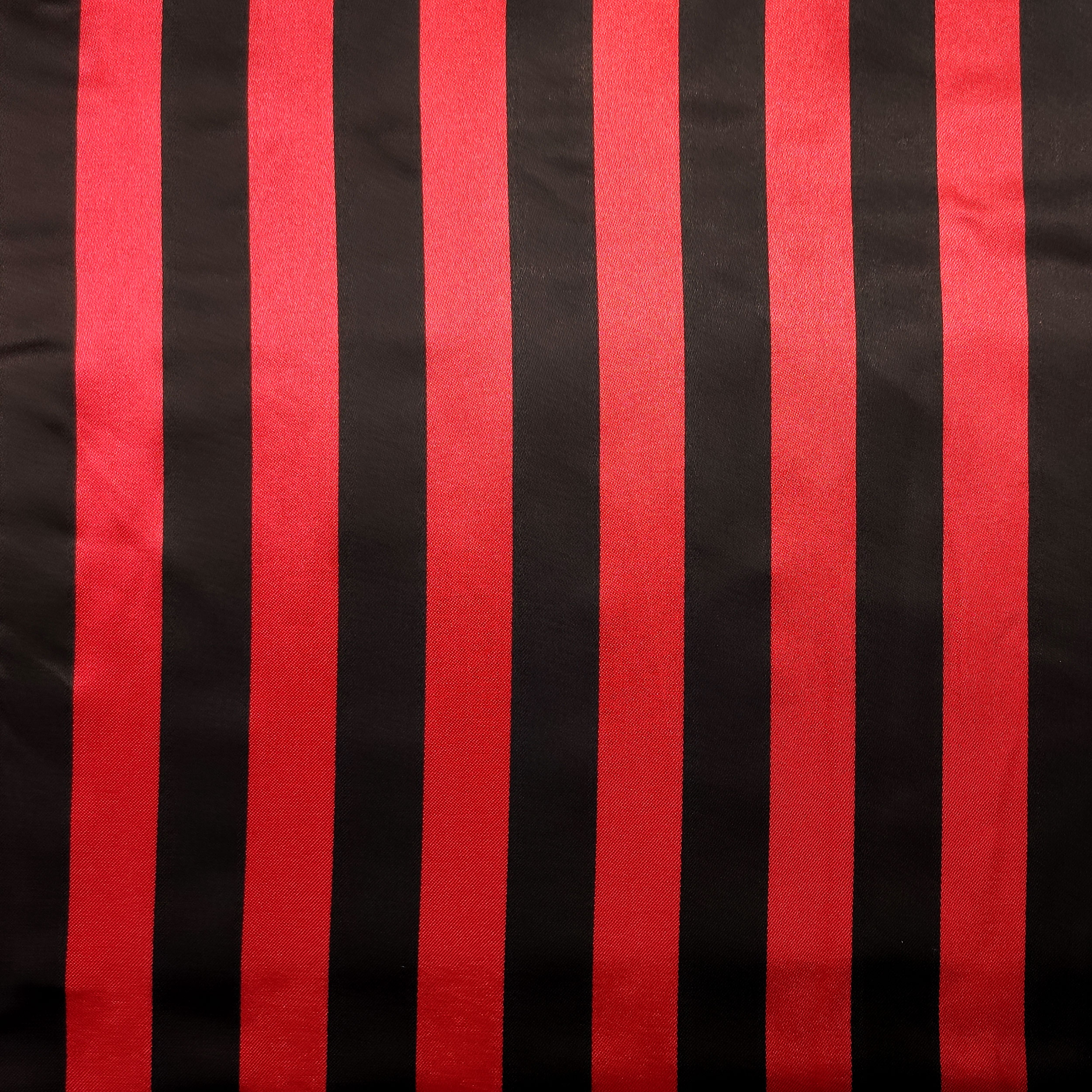 Premium Black and Red Striped Satin
