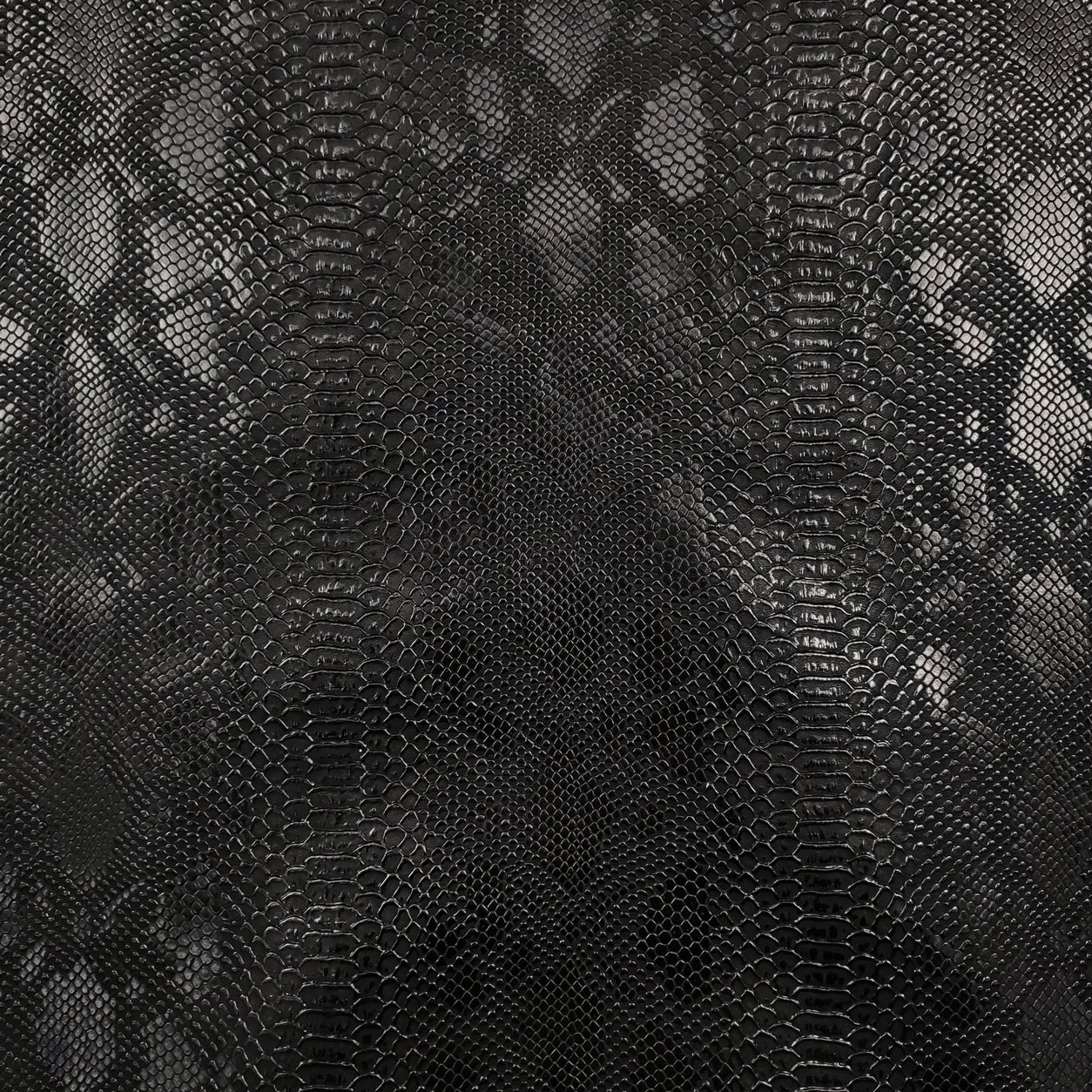 Black Python Faux Leather Fabric