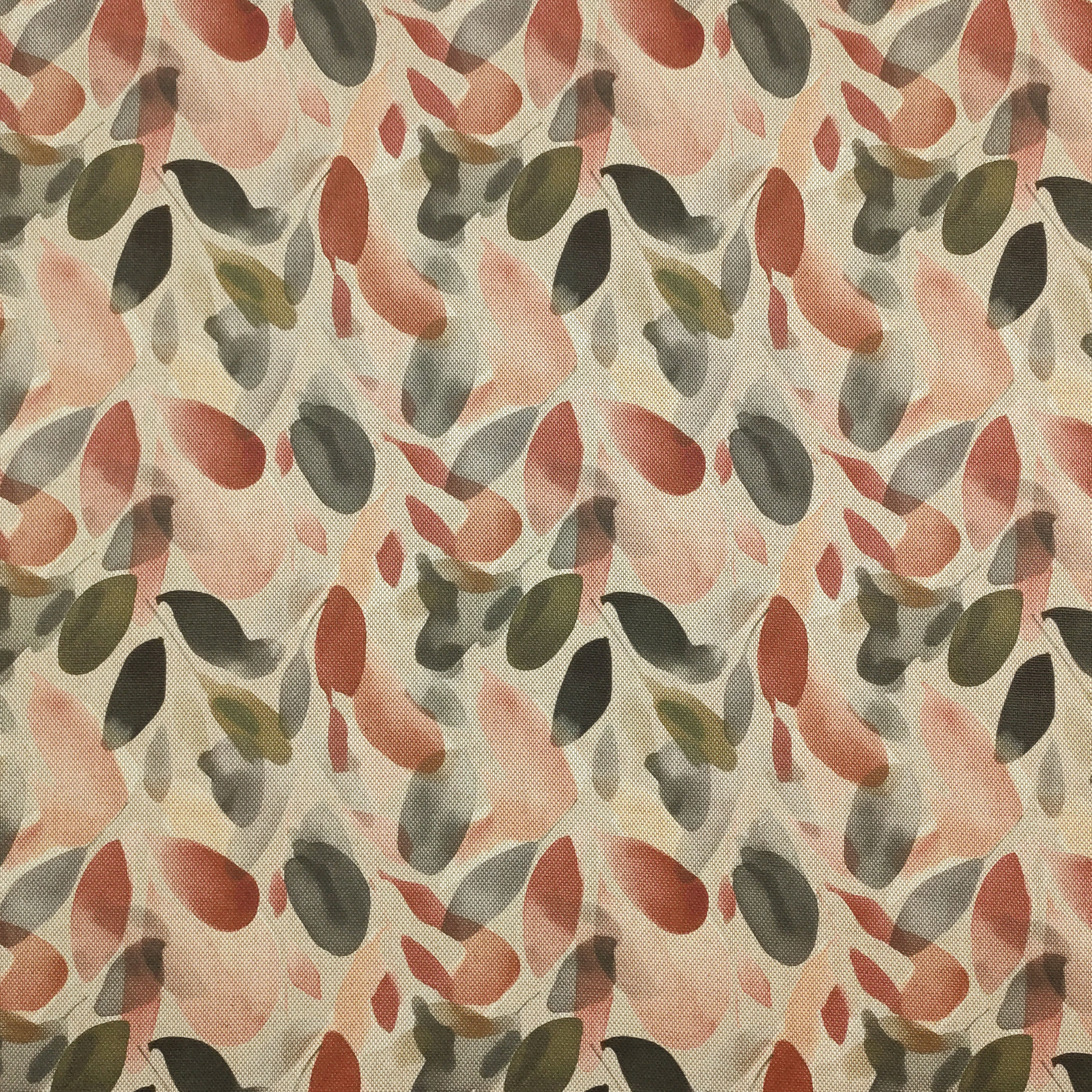 Cotton Mix Fabric Watercoloured Leaves | Panini
