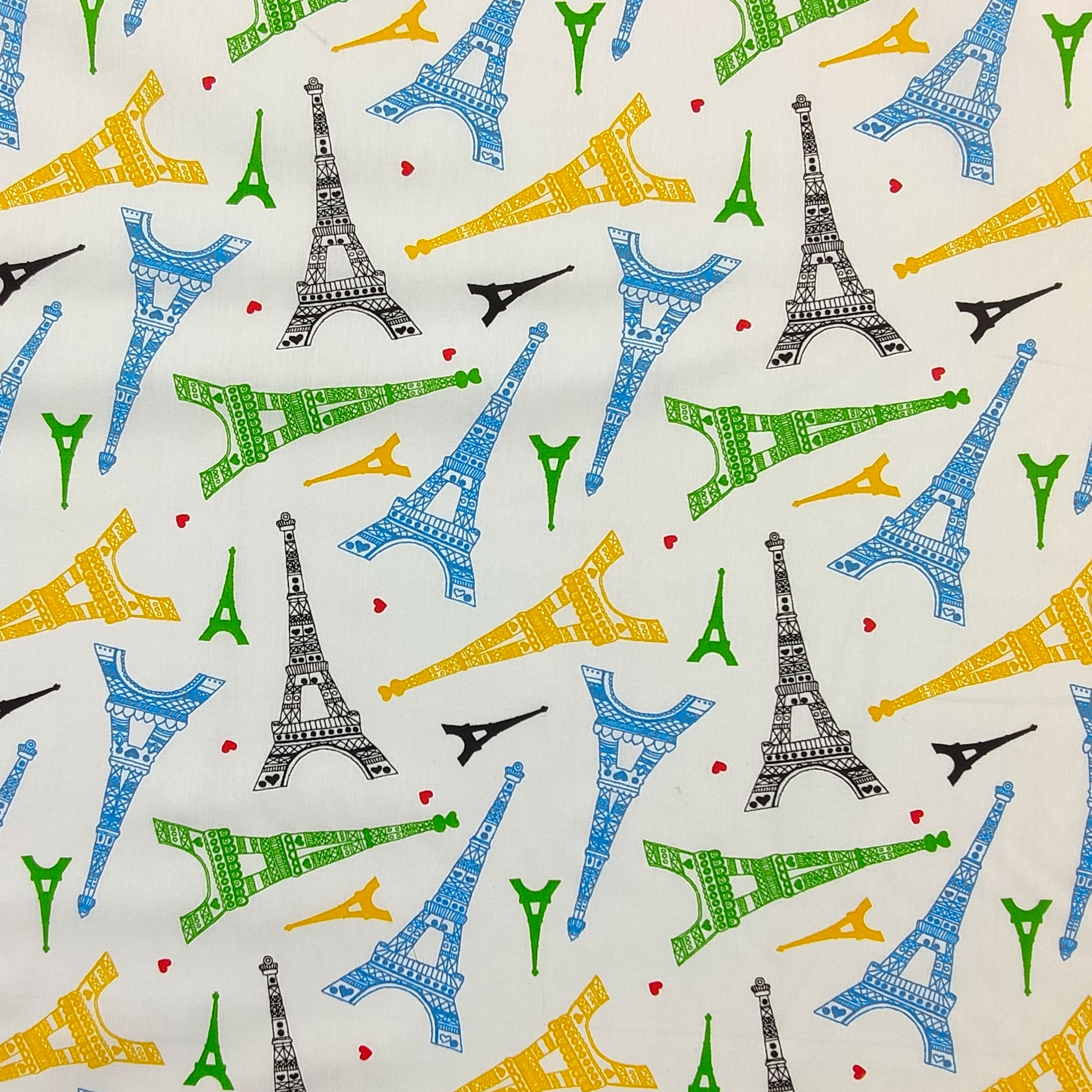 Eiffel Tower Cotton Poplin Fabric