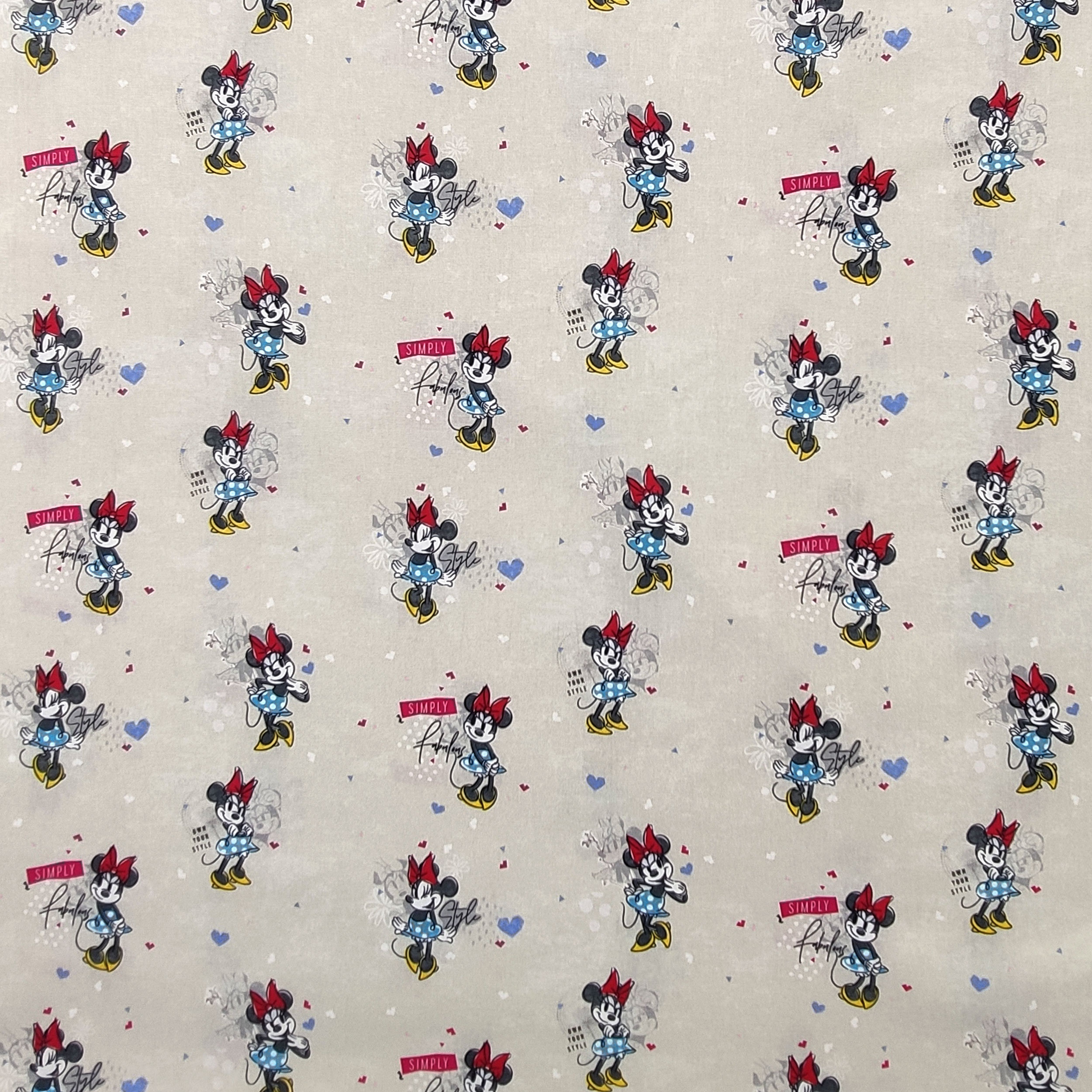Minnie Mouse Cotton Fabric by the Meter