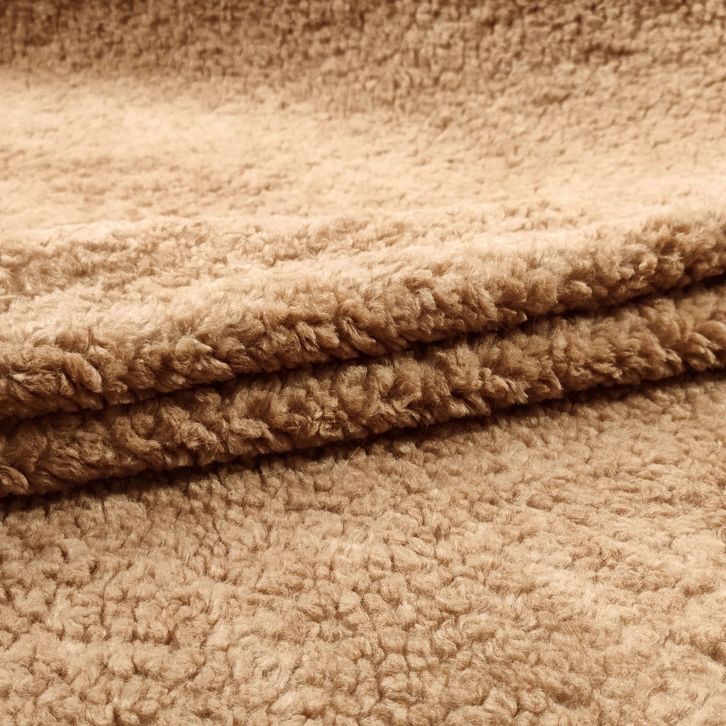 Camel Synthetic Fur Fabric | Panini