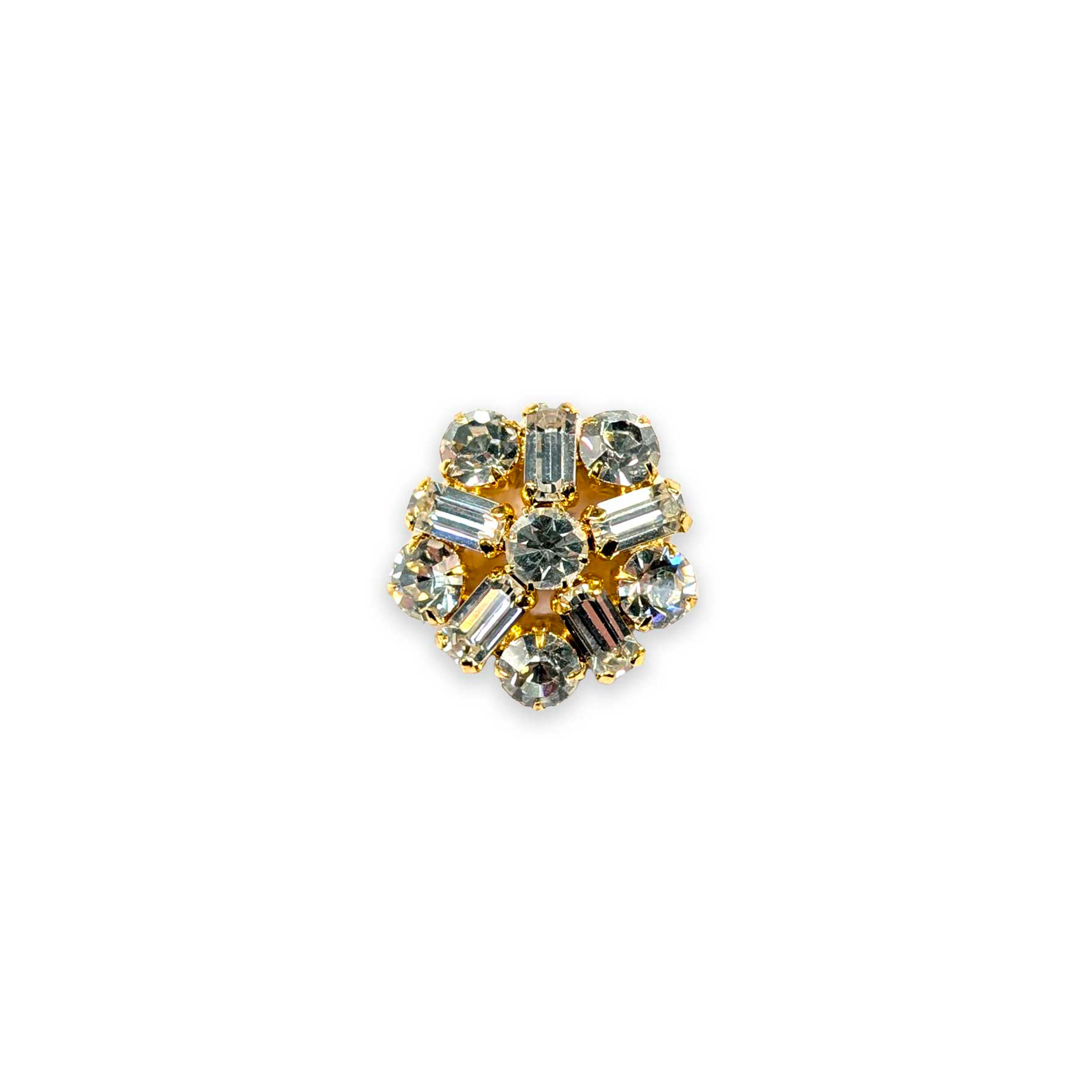 Bouton Set Rhinestones Or | Panini