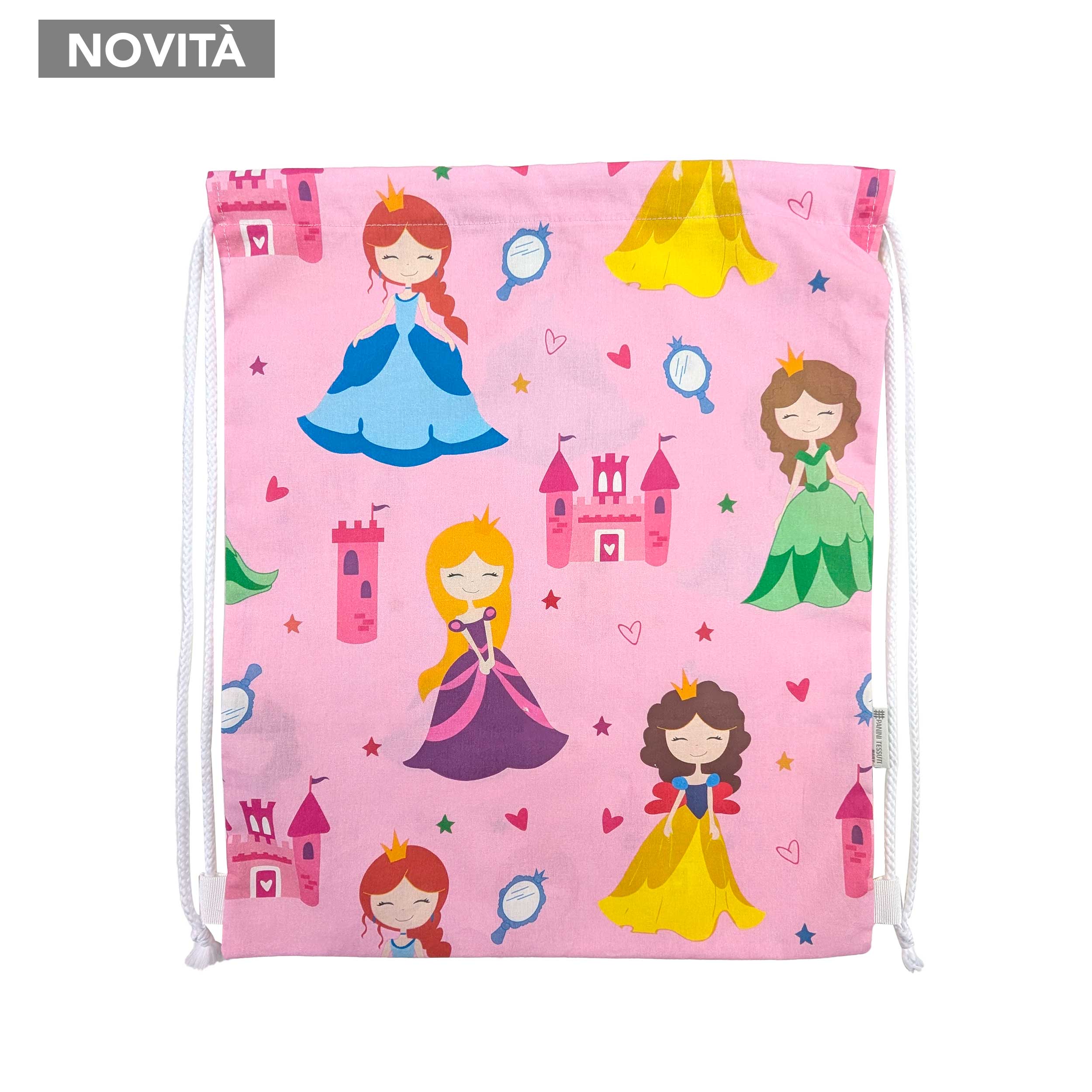 Kindergarten Backpack Princesses Pink Background | Panini