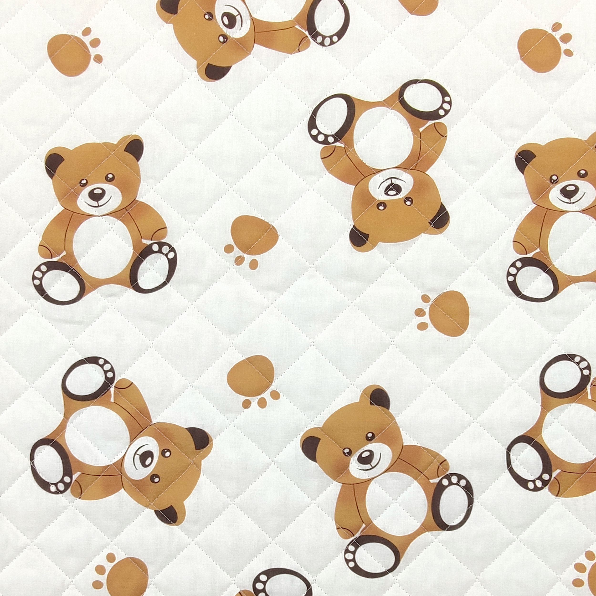 Quilted Fabric Bears White Background | Panini