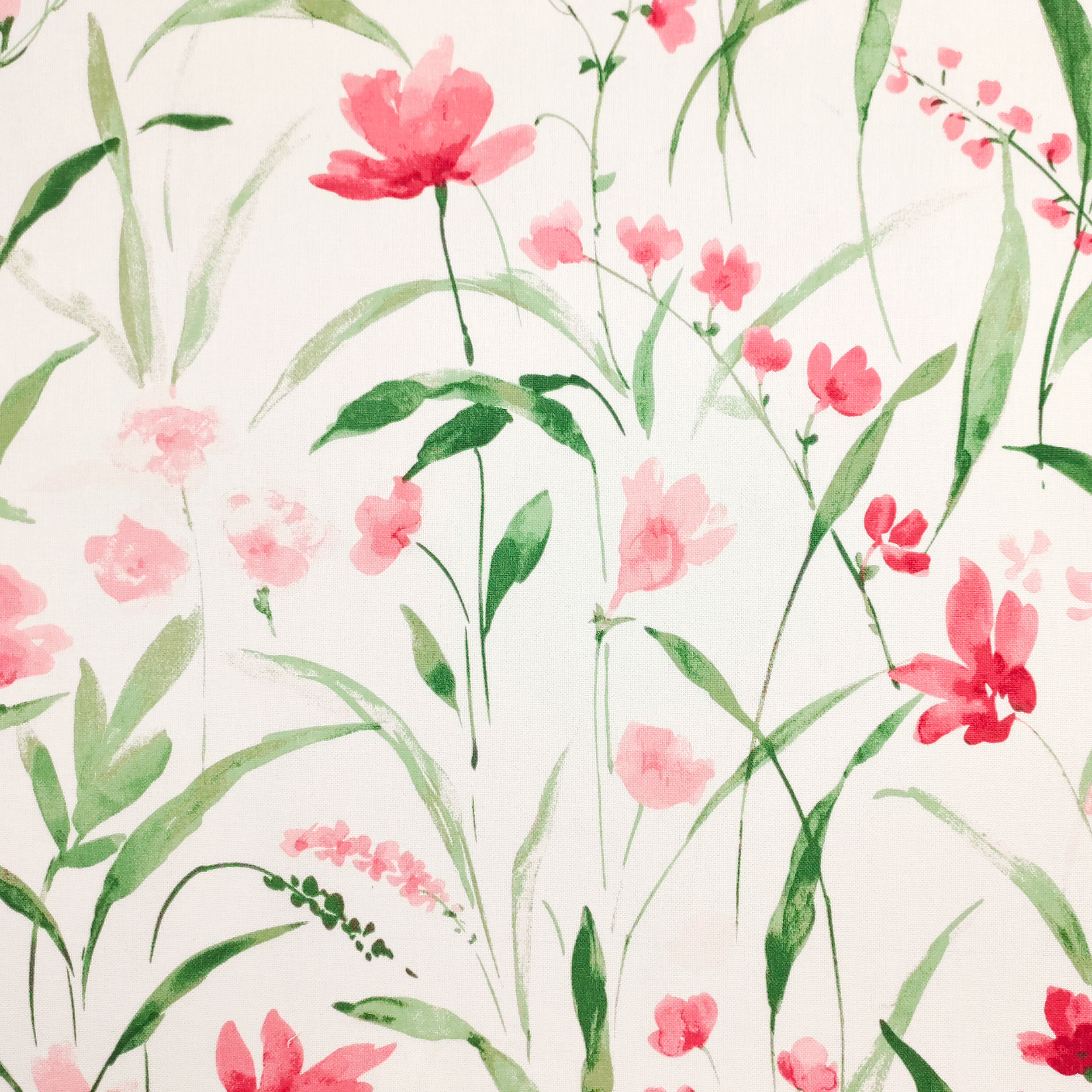 Tejido Panamá Flores rojas | Panini