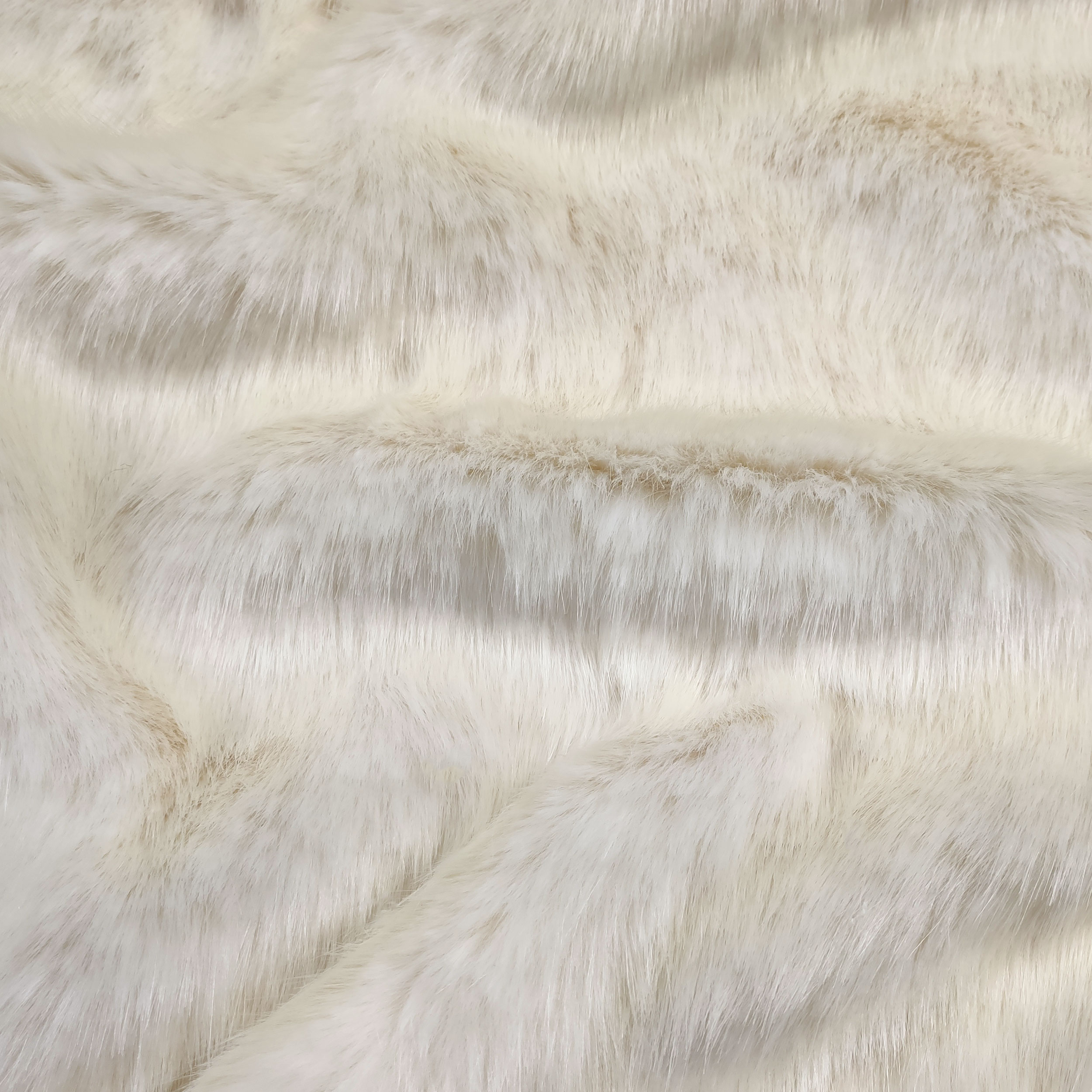 Long Coat Fabric Simil Mink Cream