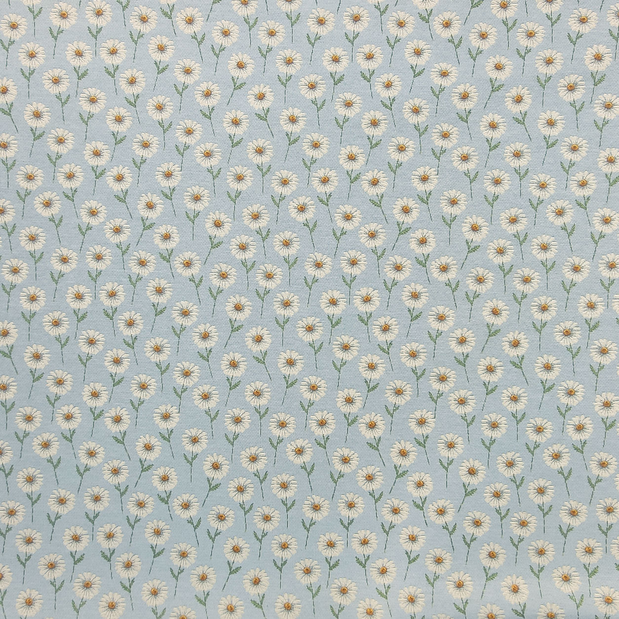 Gobelin with Daisies Light Blue Background