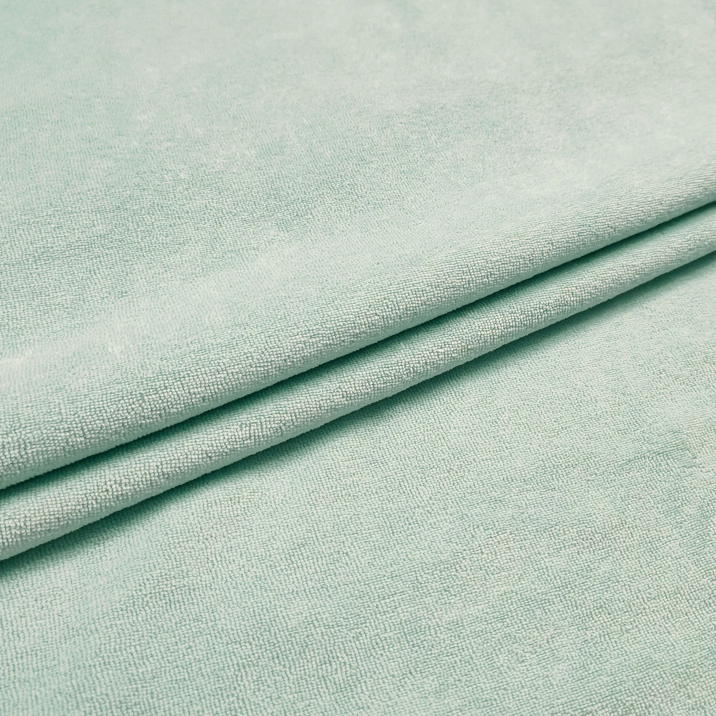 Cotton Terry Fabric for Kids in Baby Green