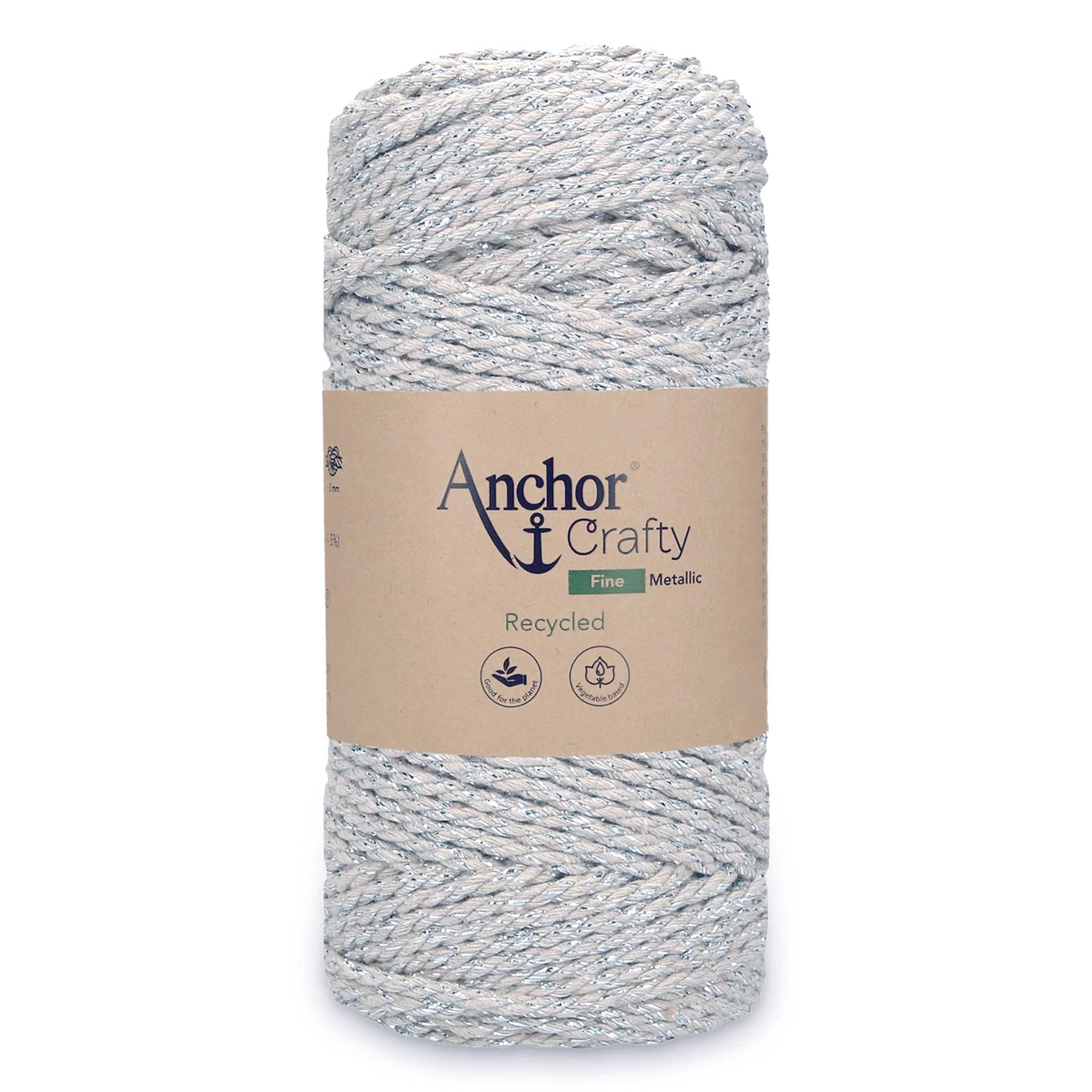 Anchor Fine Crafty Metallic Cord Blanc