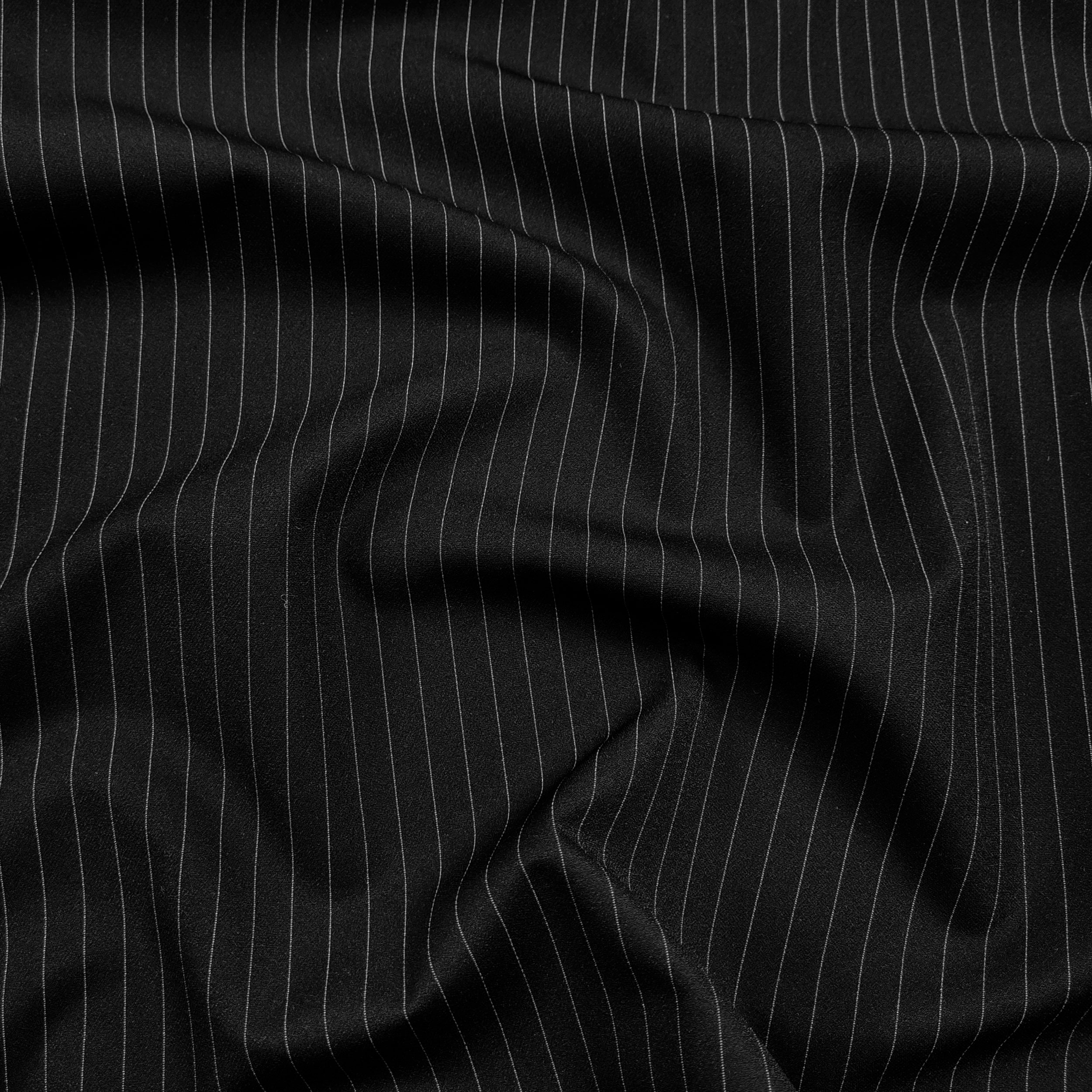 Fashion Pinstripe Fabric Black | Panini