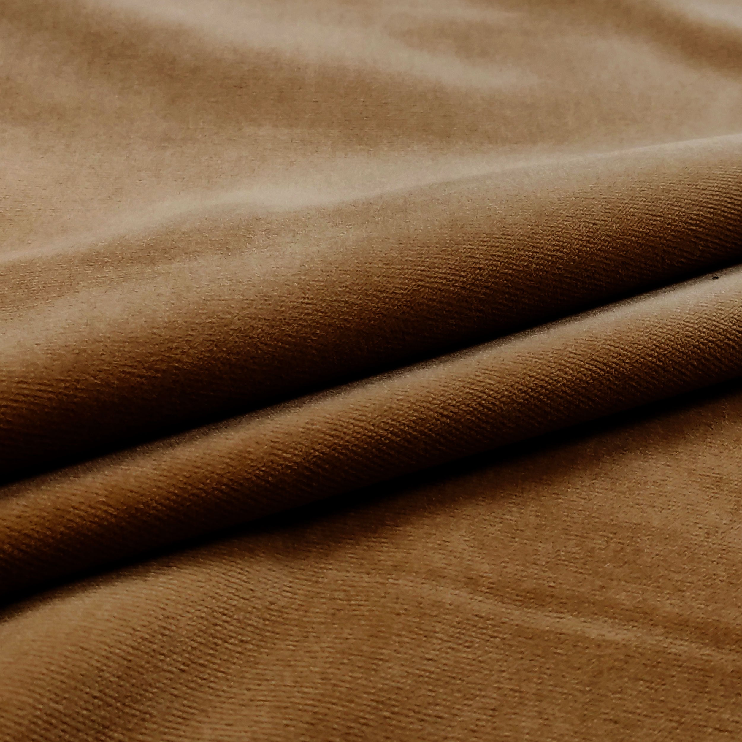 100% Cotton Velvet Fabric in Hazelnut